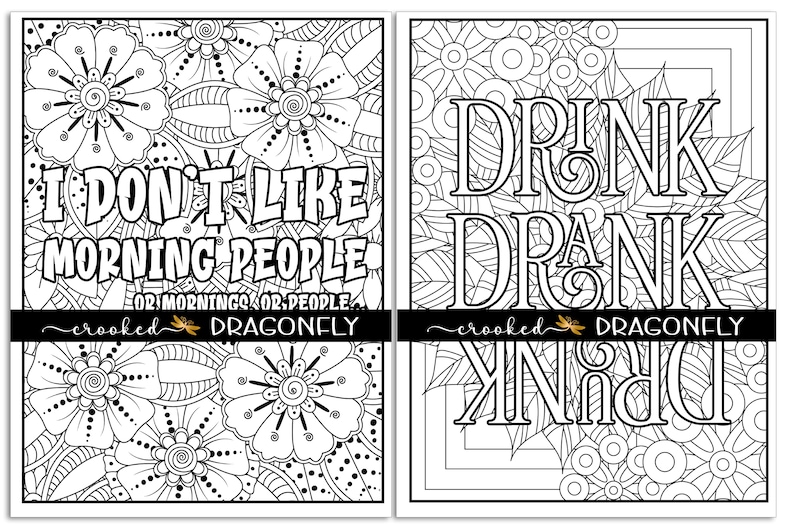 Sarcastic Coloring Pages | Printable Pages | Digital Download | Stress ...
