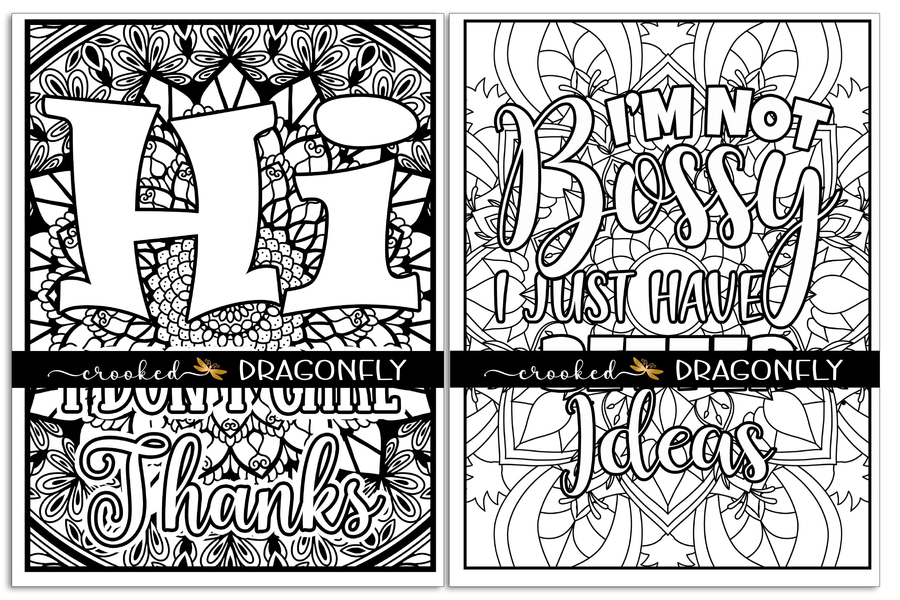 Sarcastic Coloring Pages Printable Pages Digital Download Stress and ...