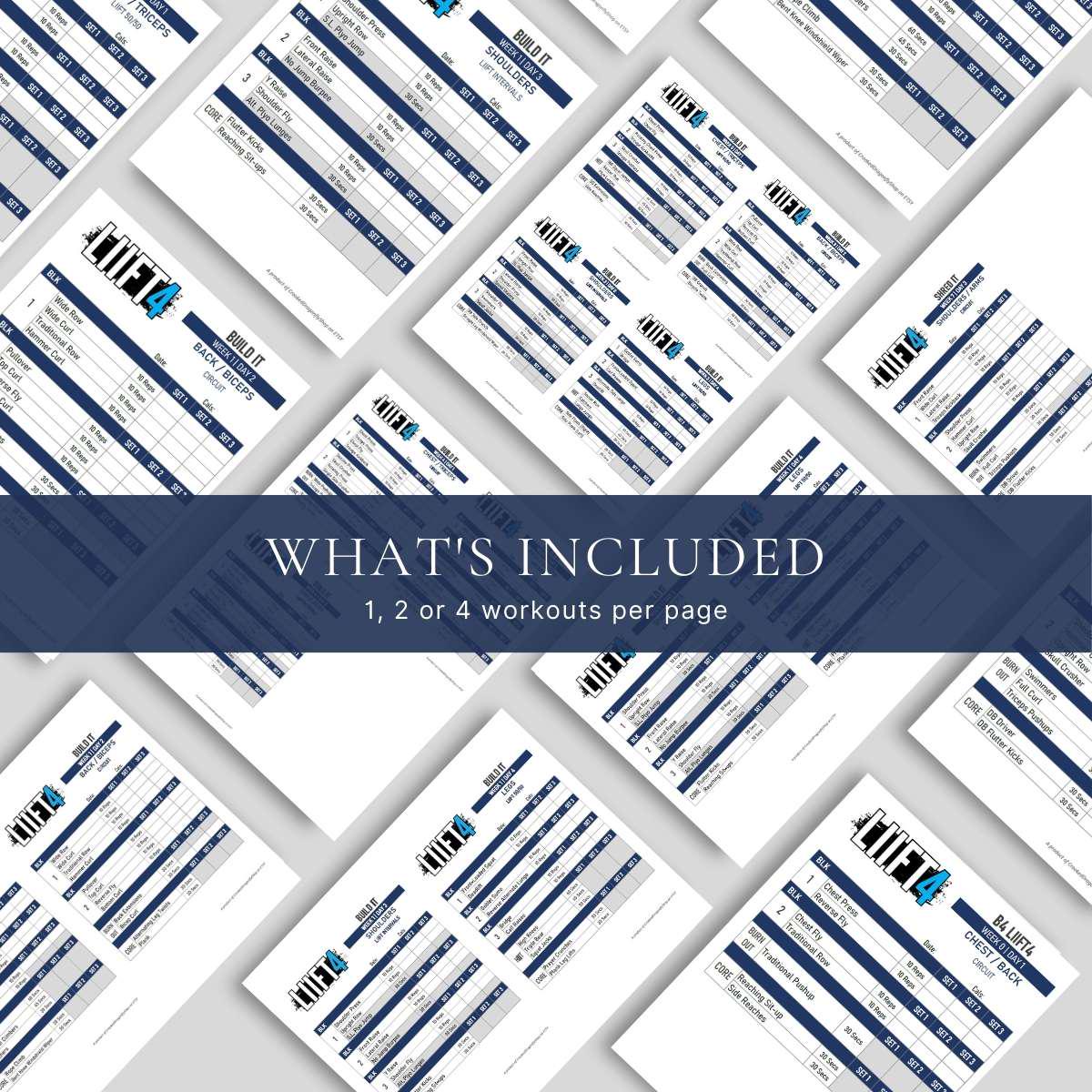 LIIFT4 Dumbbell Tracker Sheets | Easy to Track | Beachbody | Bodi ...