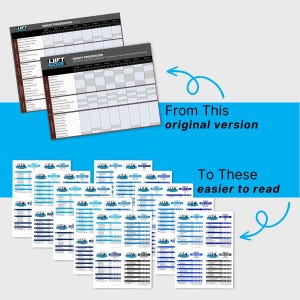 LIIFT More Dumbbell Tracker Sheets | Easy to Track | Beachbody | Bodi ...