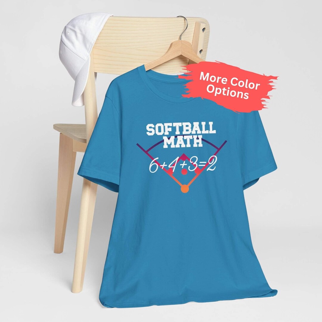 Softball Math T-shirt, 6+4+3=2, Double Play Shirt, Funny Sports Tee ...