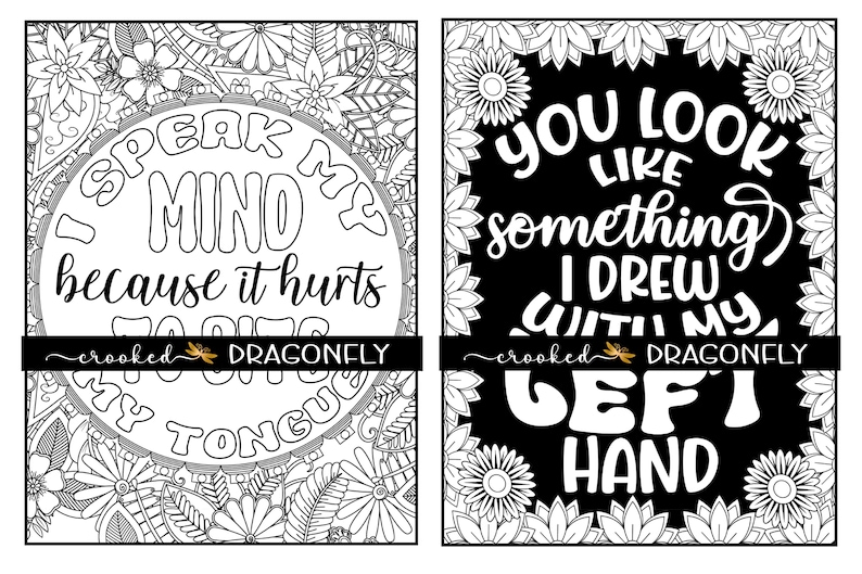 Snarky Sarcastic Coloring Pages | Adult Humor (PDF Download) - Etsy