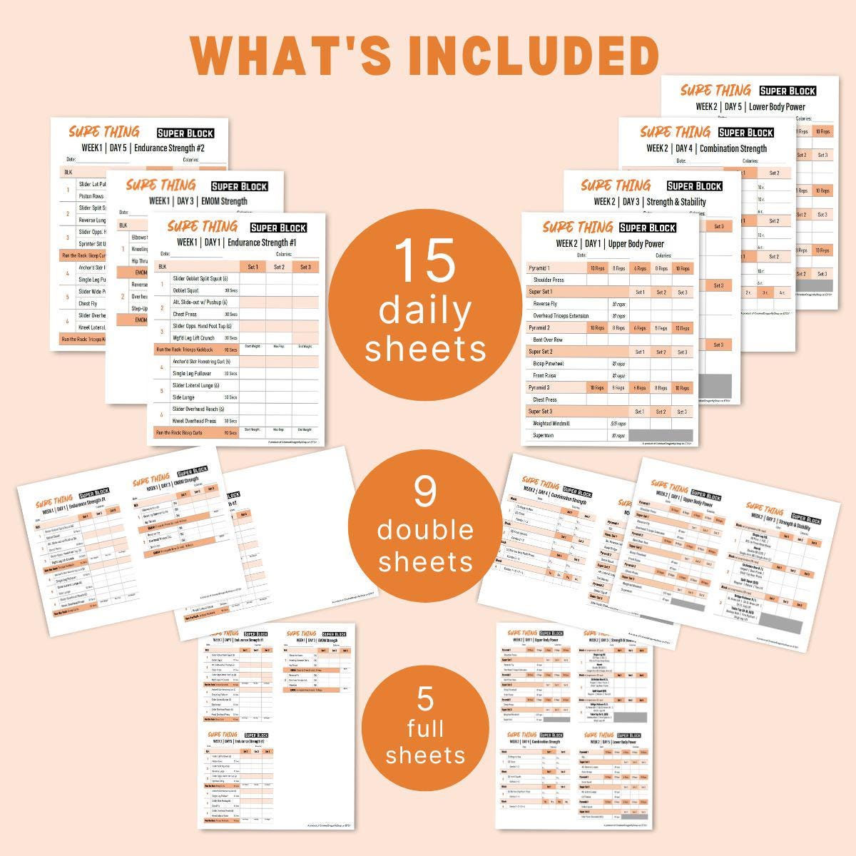 Sure Thing Super Block Dumbbell Tracker Sheets - Beachbody Workout ...