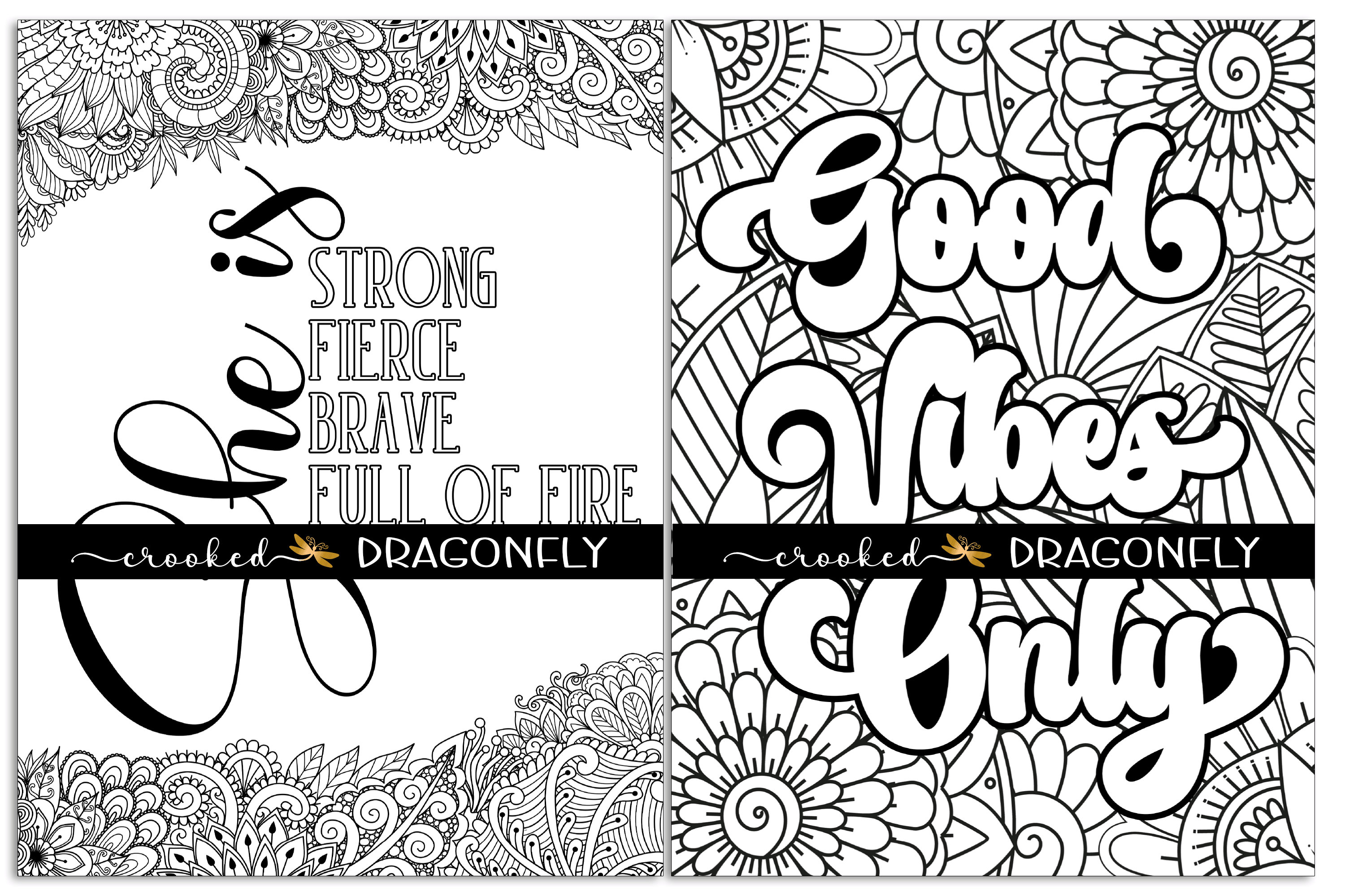 Positive and Motivational Coloring Pages for Girls and Women Printable ...