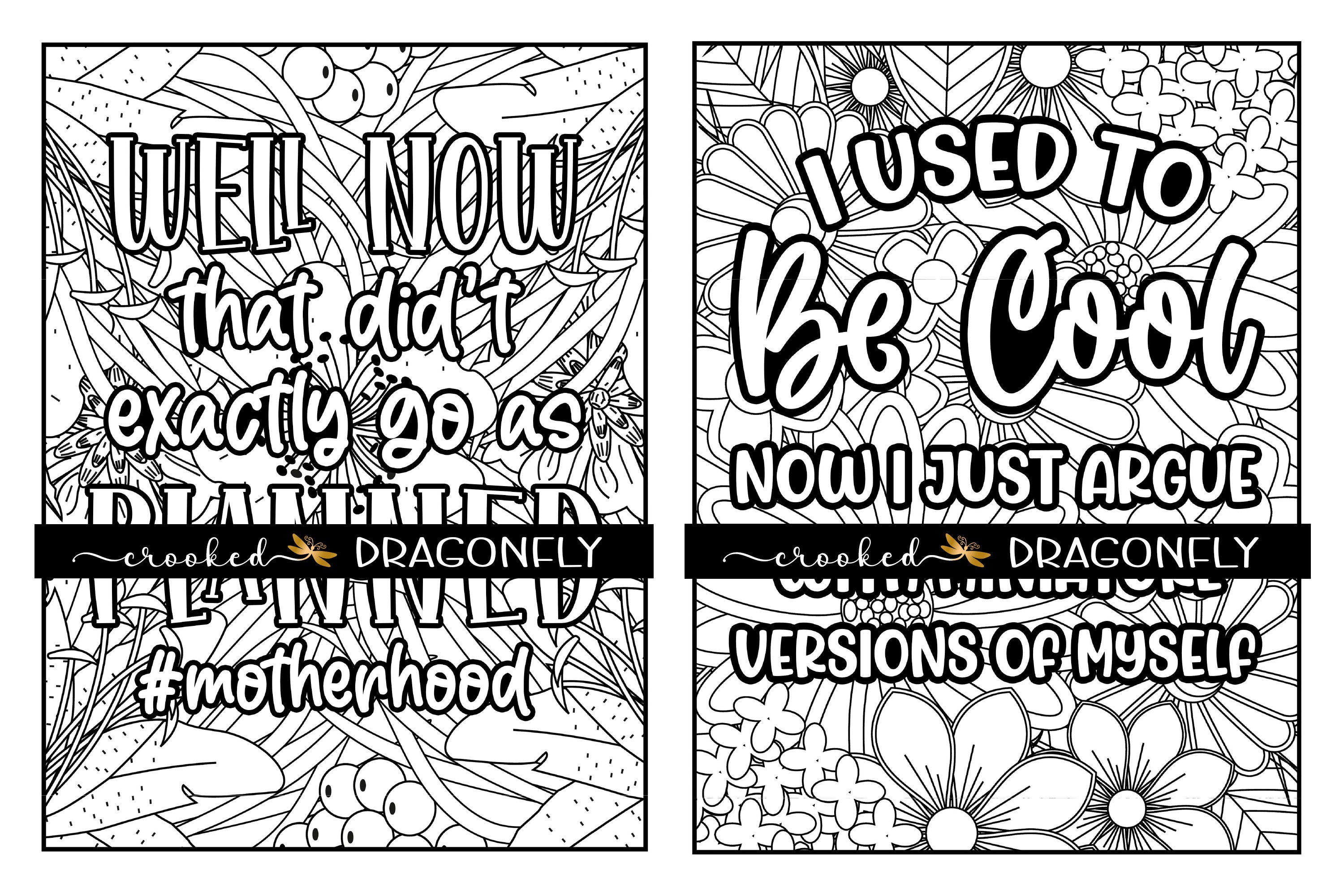 Sassy and Sarcastic Coloring Pages for Moms | Printable Pages | Digital ...