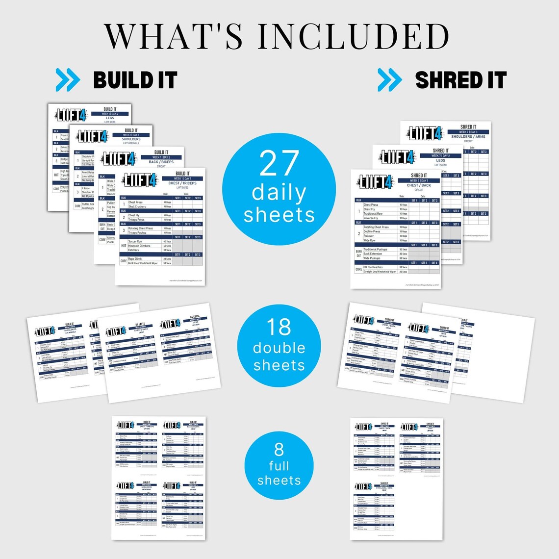 LIIFT4 Dumbbell Tracker Sheets | Easy to Track | Beachbody | Bodi ...