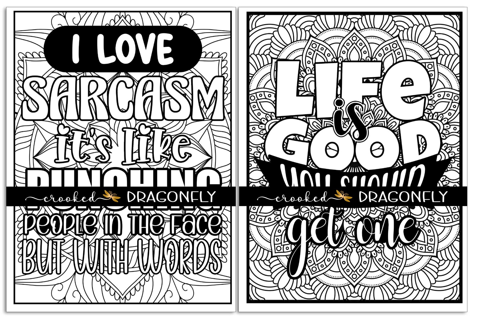 Sarcastic Coloring Pages Printable Pages Digital Download Stress and ...