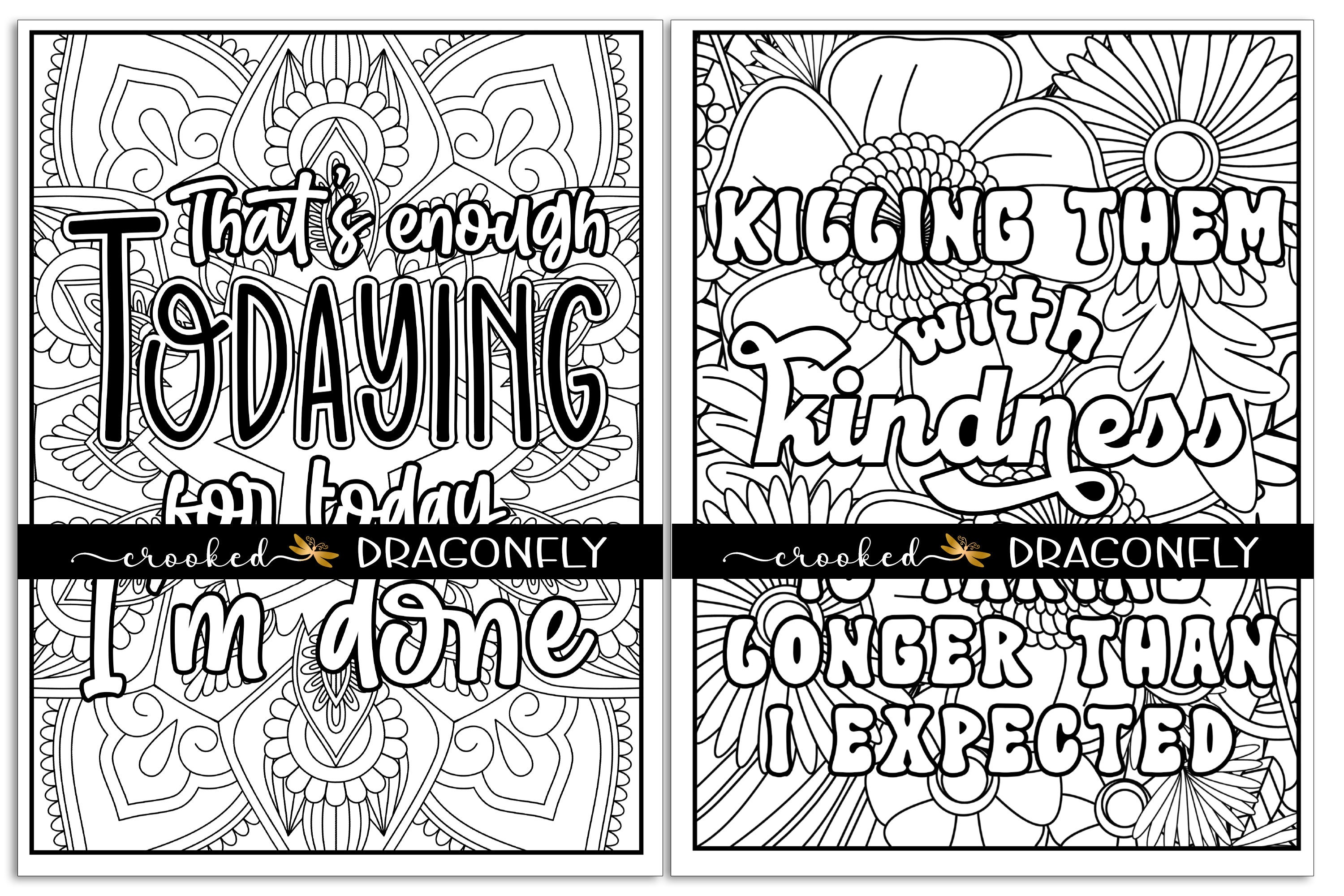 Sarcastic Coloring Pages | Printable Pages | Digital Download | Stress ...