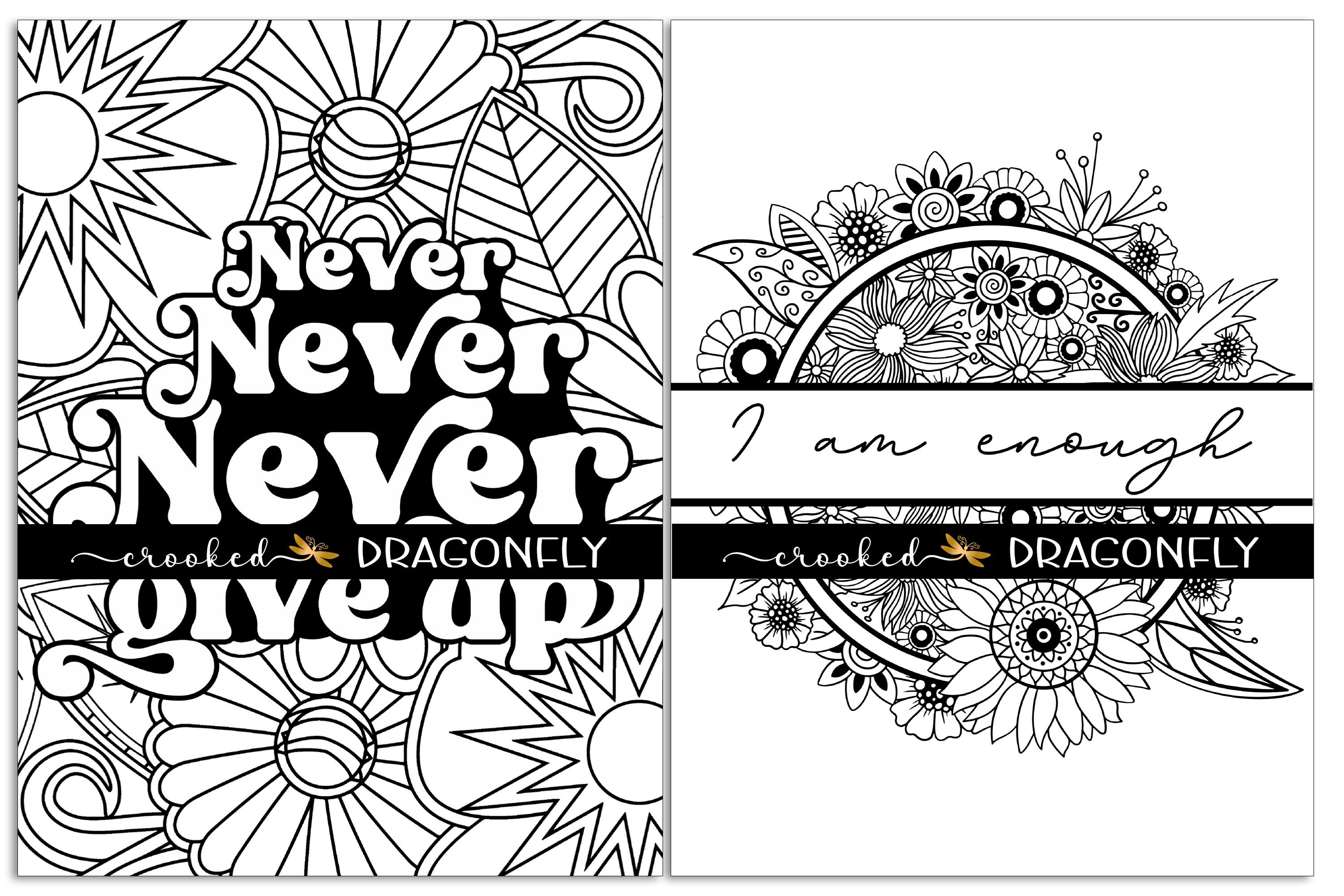 Positive and Motivational Coloring Pages for Girls and Women Printable ...