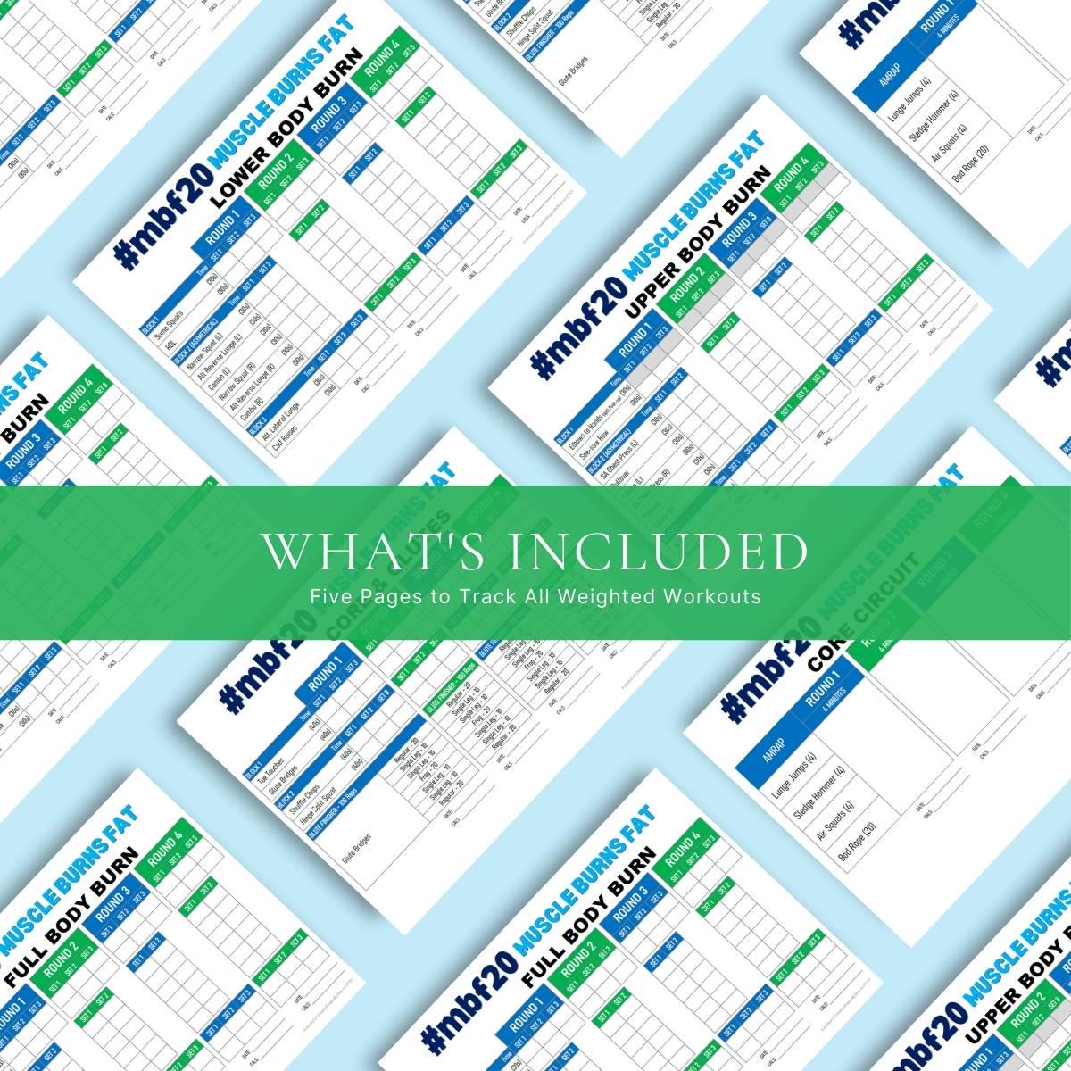 MBF20 Dumbbell Tracker Sheets | Beachbody | Bodi | Digital Download - Etsy