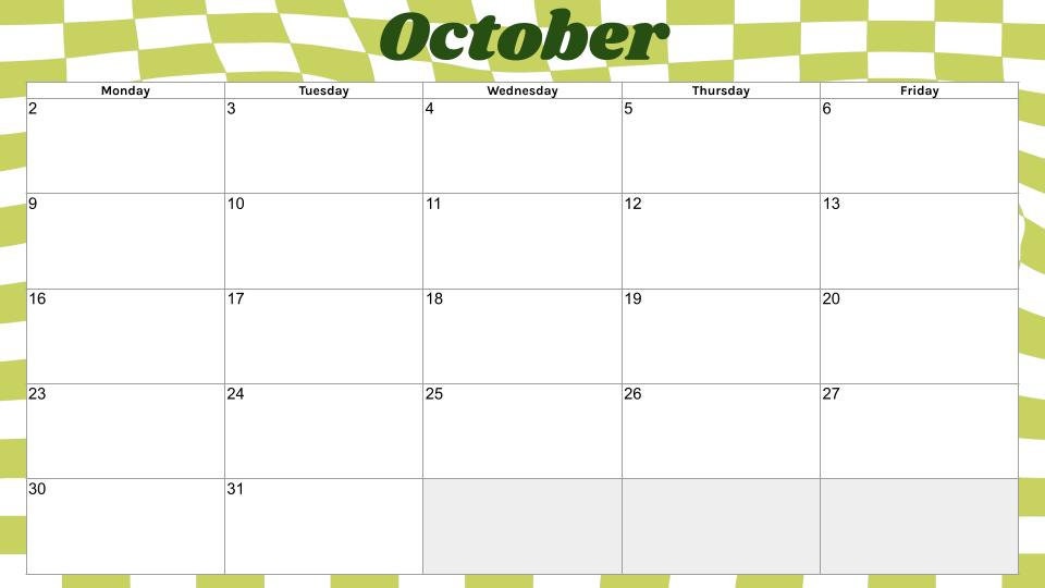 2023-24 Retro Colorful Editable Google Slides Calendar - Etsy