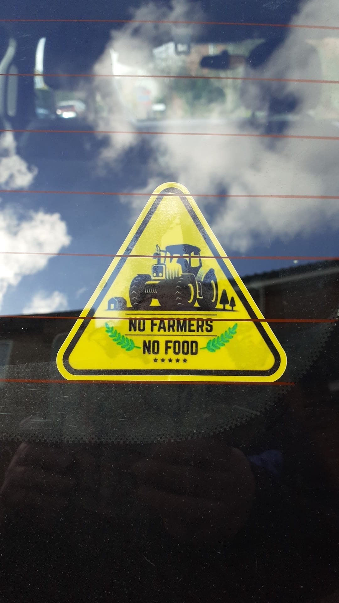 90mm Vinyl Internal No Farmers No Food Sticker Locker Car Trailer Patch ...