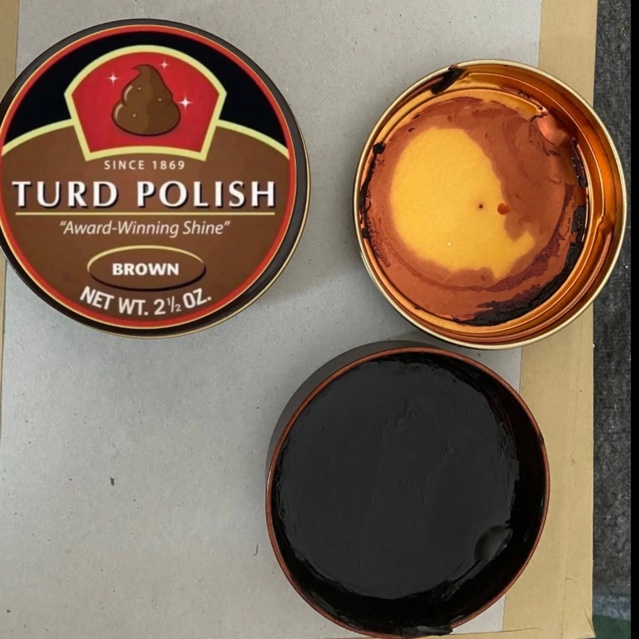 Novelty 100g Poo Polish Turd Polish Army Cadet Brown Shoe or Boot ...