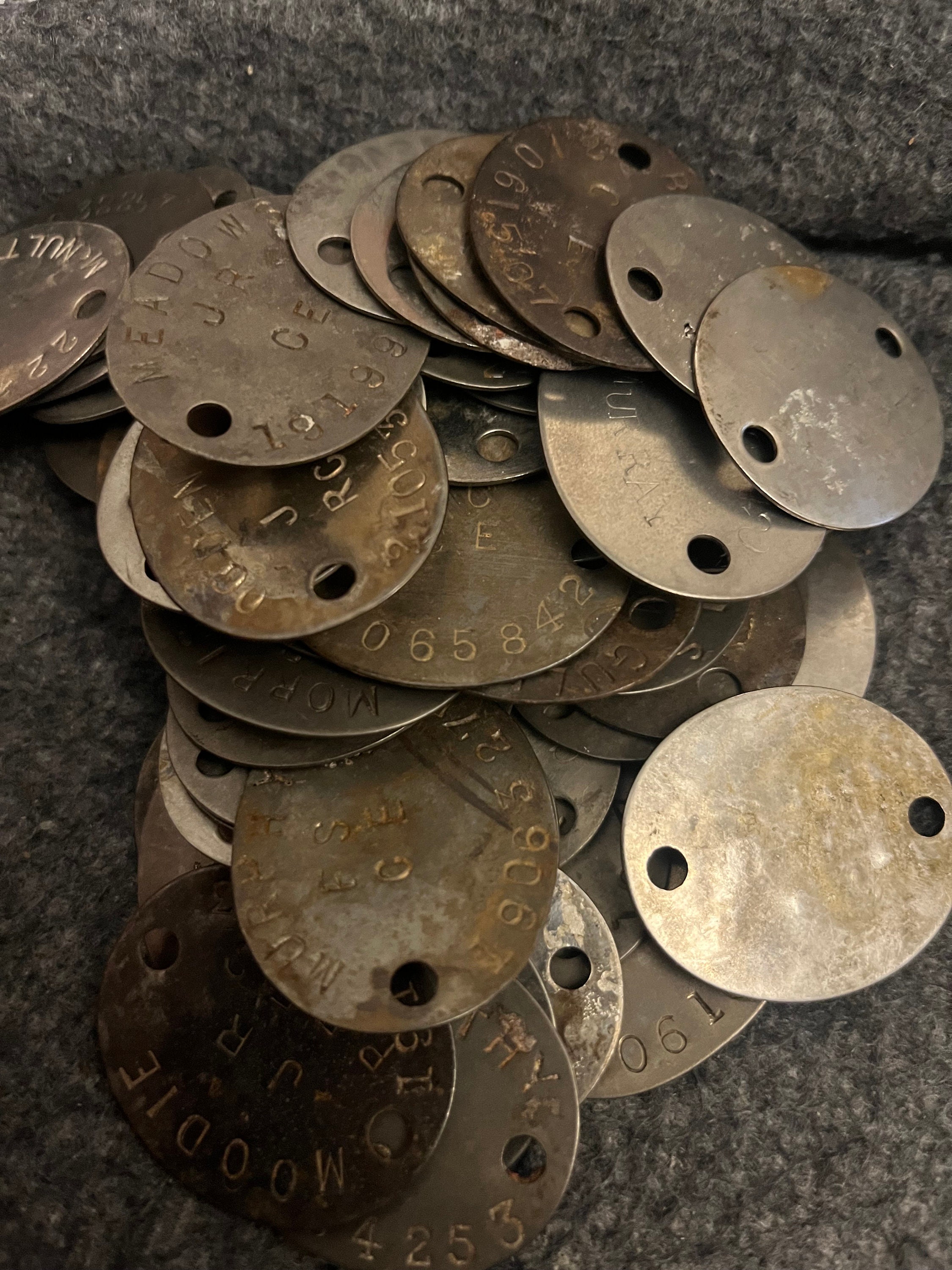 Ww2. to 1960s British Army Dog Tags Un Researched Singles and Pairs - Etsy