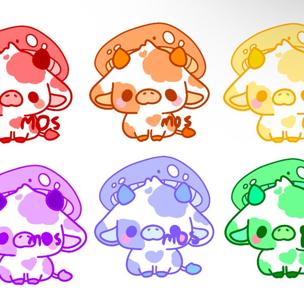 Mushroom Cow - Etsy