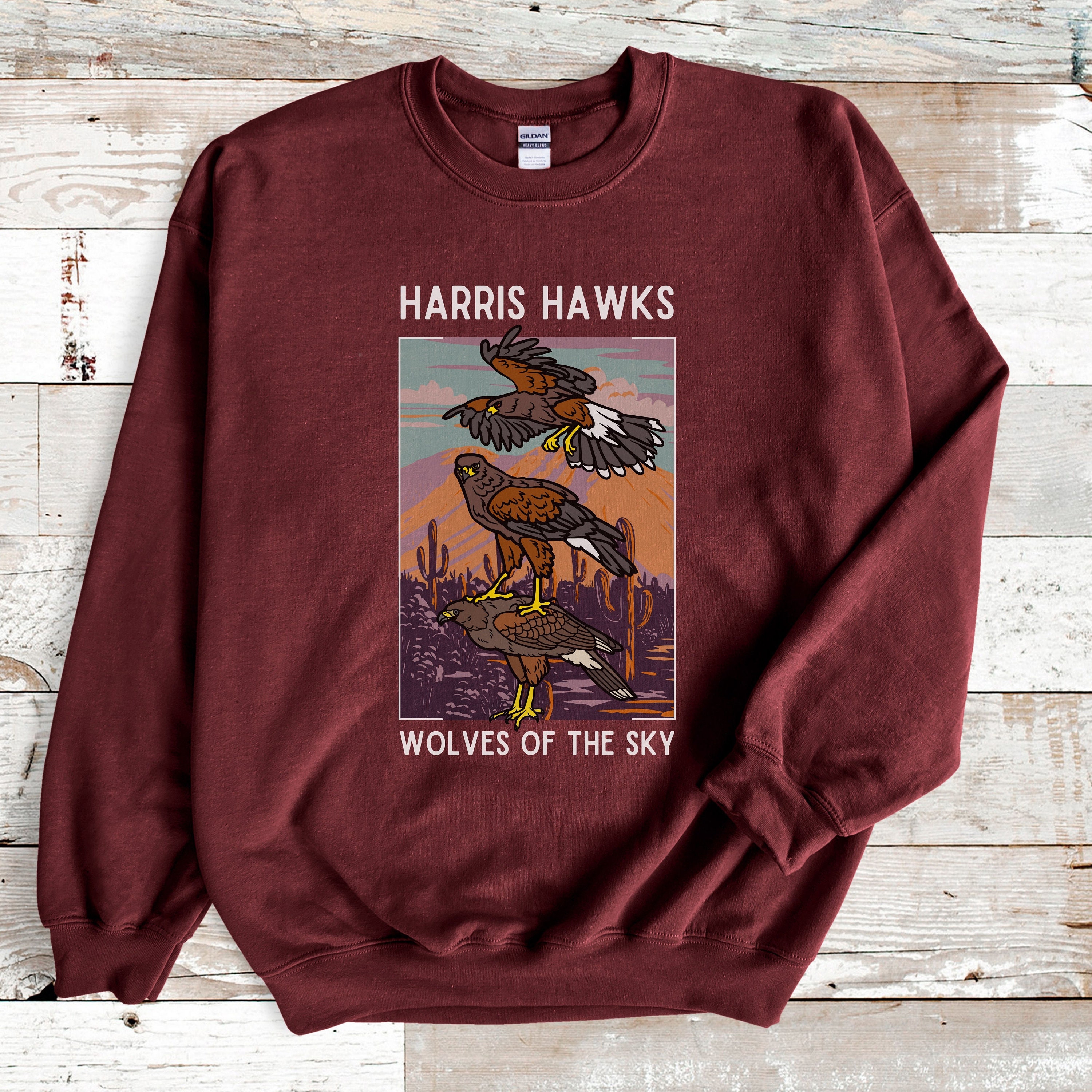 Falconry Sweatshirt, Birds of Prey, Harris Hawk Sweater Gift for Men ...