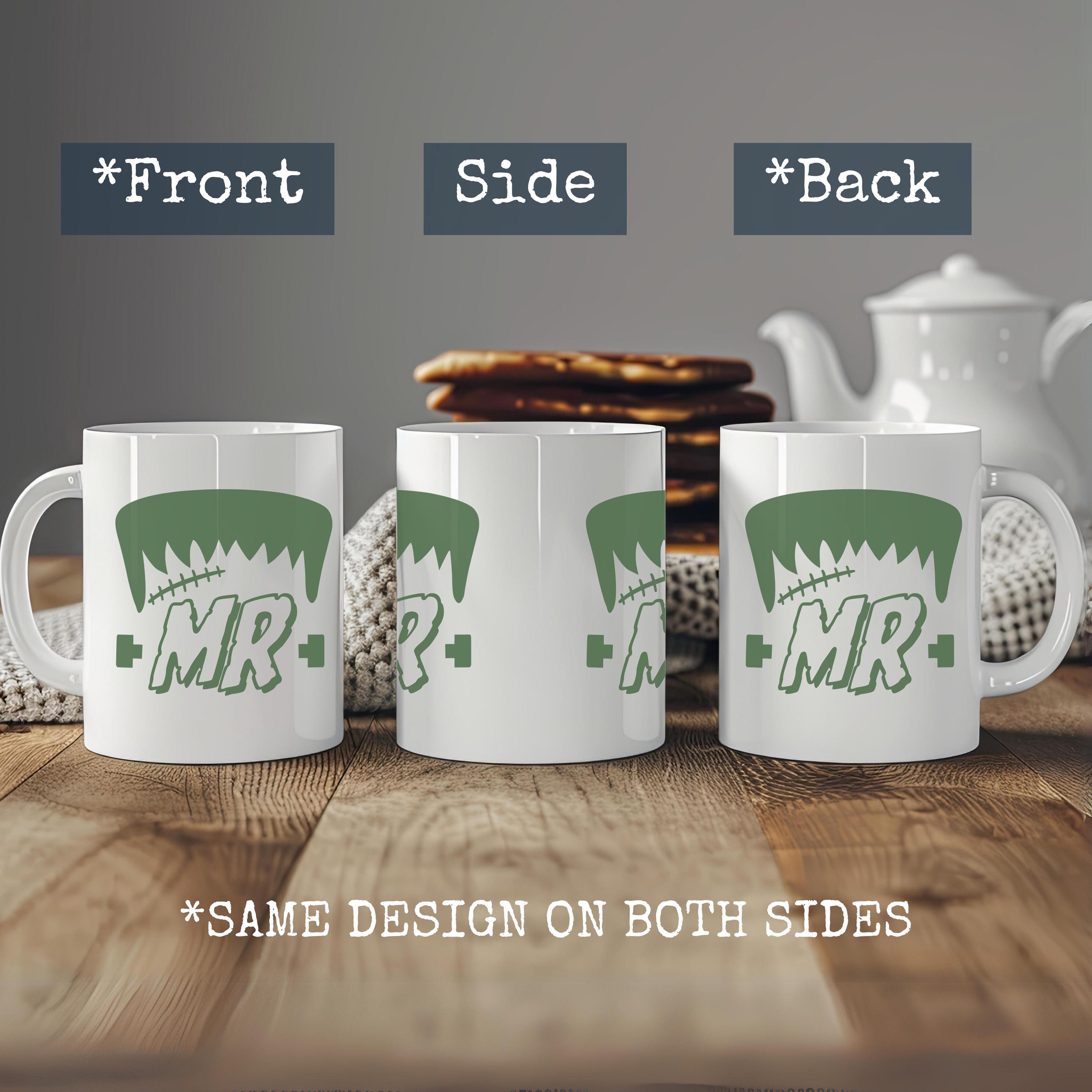 Matching Frankenstein Bride Mug, Funny Fall Halloween Mug, Personalized ...