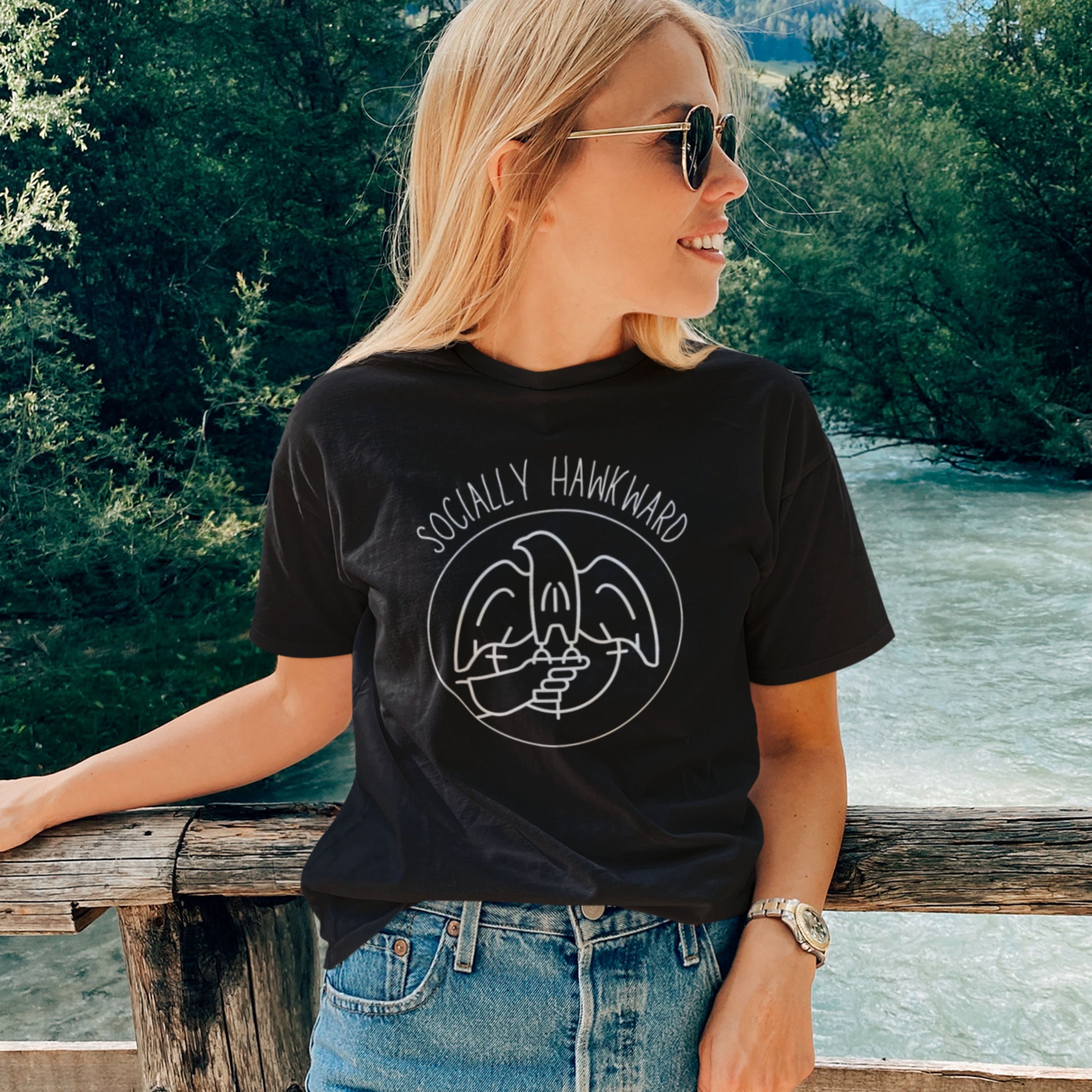 Falconry Shirt Birds of Prey Funny Socially Hawkward - Etsy