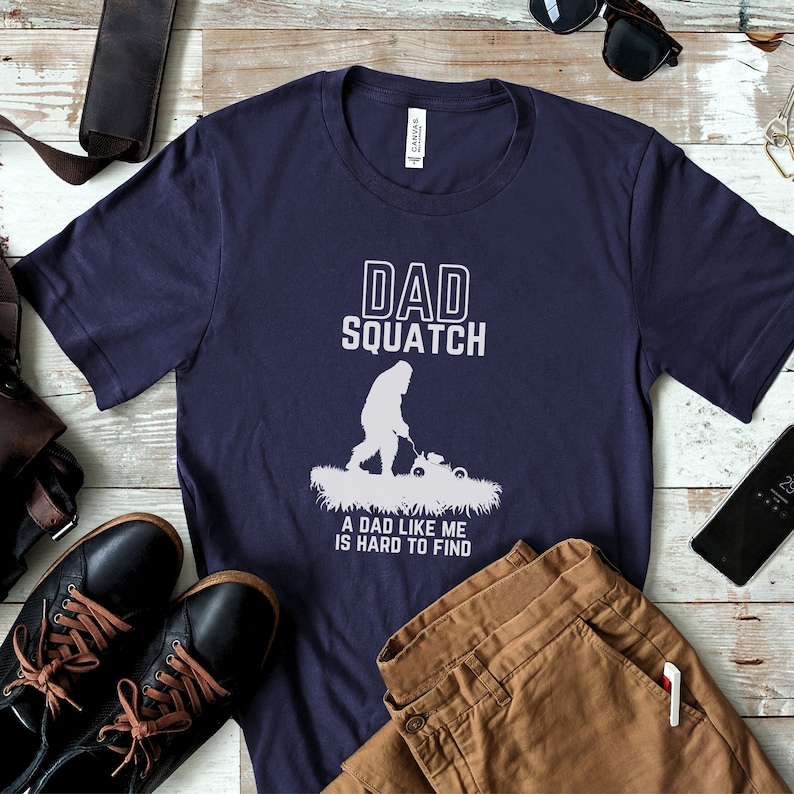 Sasquatch Dad Shirt, Bigfoot T-shirt for Outdoor Adventures, Funny Father's Day Big Foot Tshirt ...