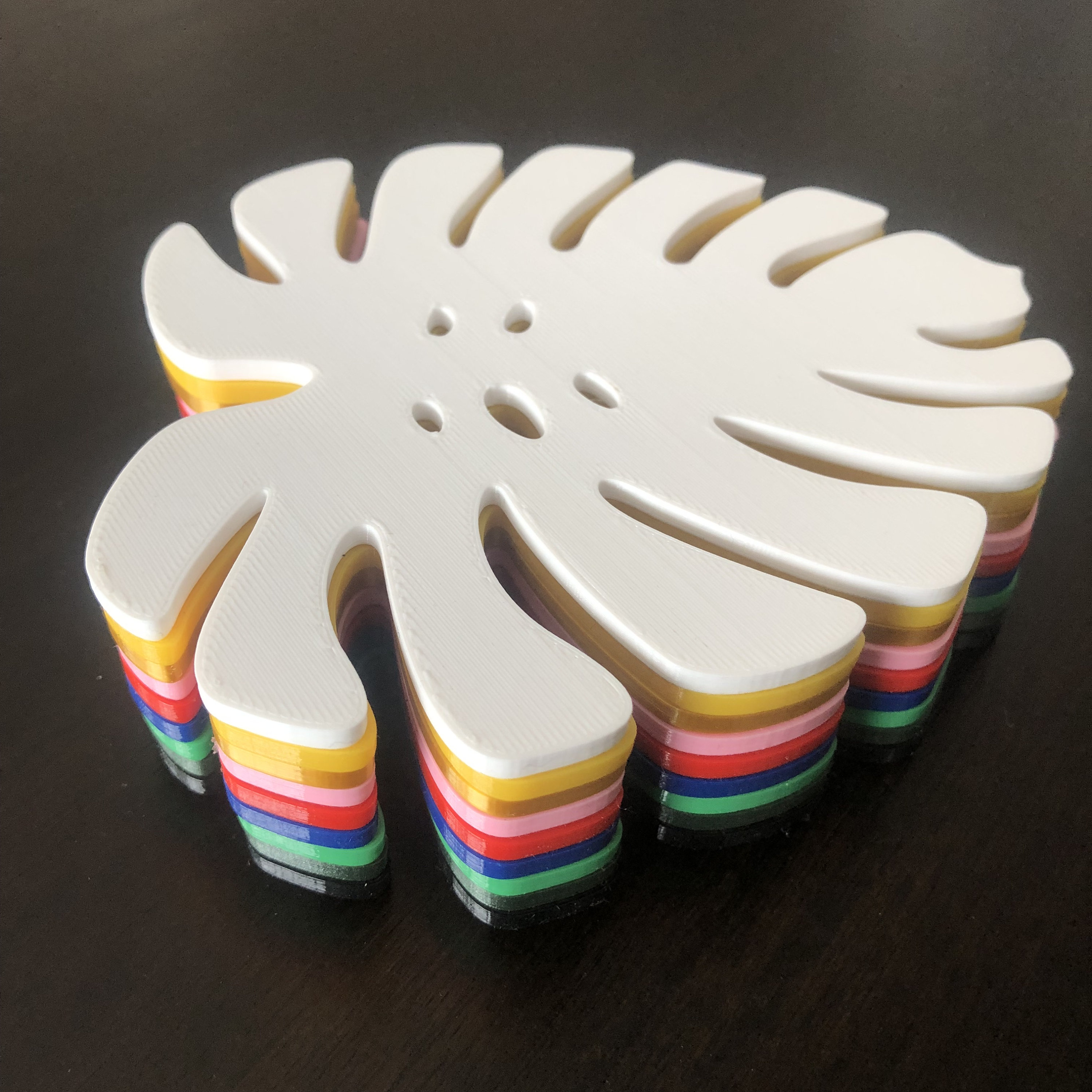 3D Print File STL SVG Coaster Set Tropical Plant Coaster Home Decor ...