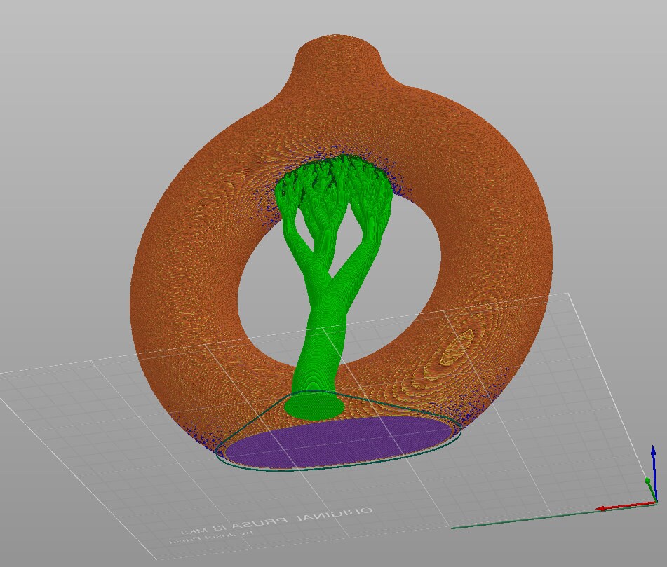3D Print File STL Circular Hollow Vase Donut Modern Vase Nordic Decor ...