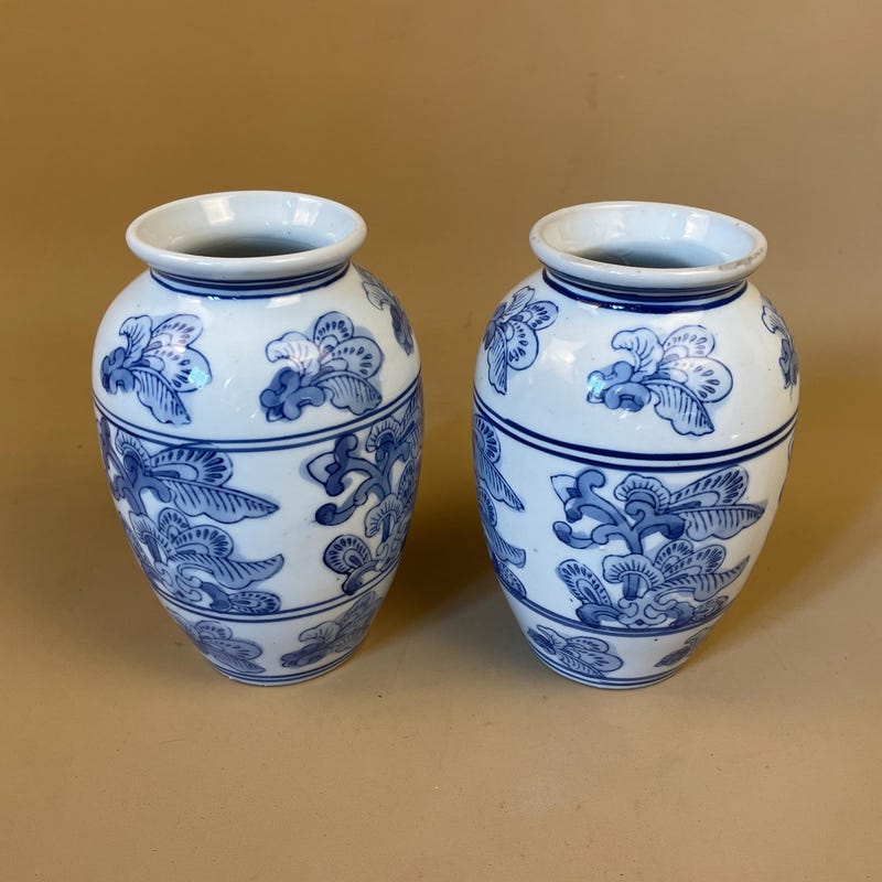 Pair White Mantle Vase - Etsy UK