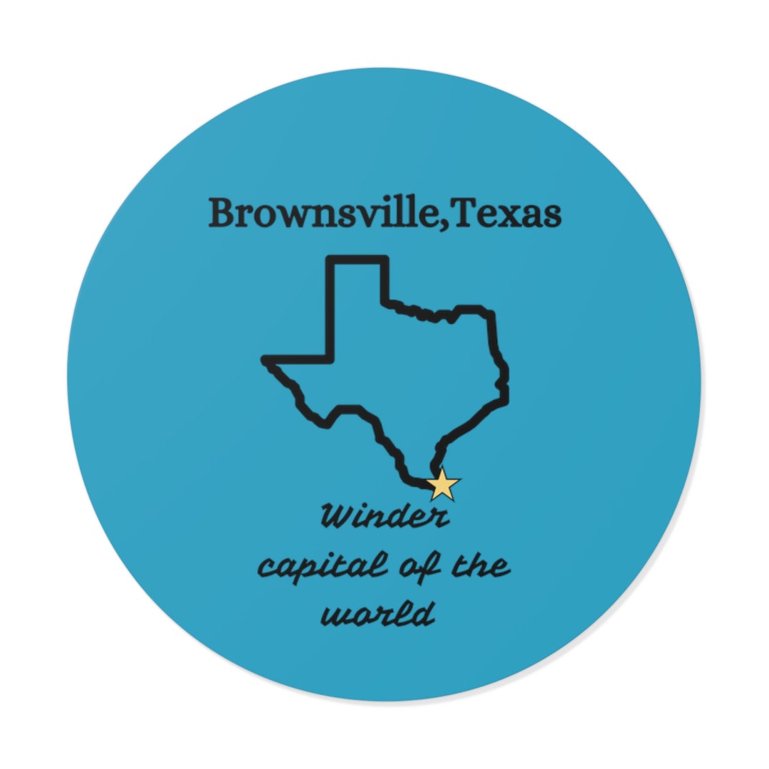 Round Vinyl Stickers for Rio Grande Valley Winder, RGV Theme Hard Hat ...