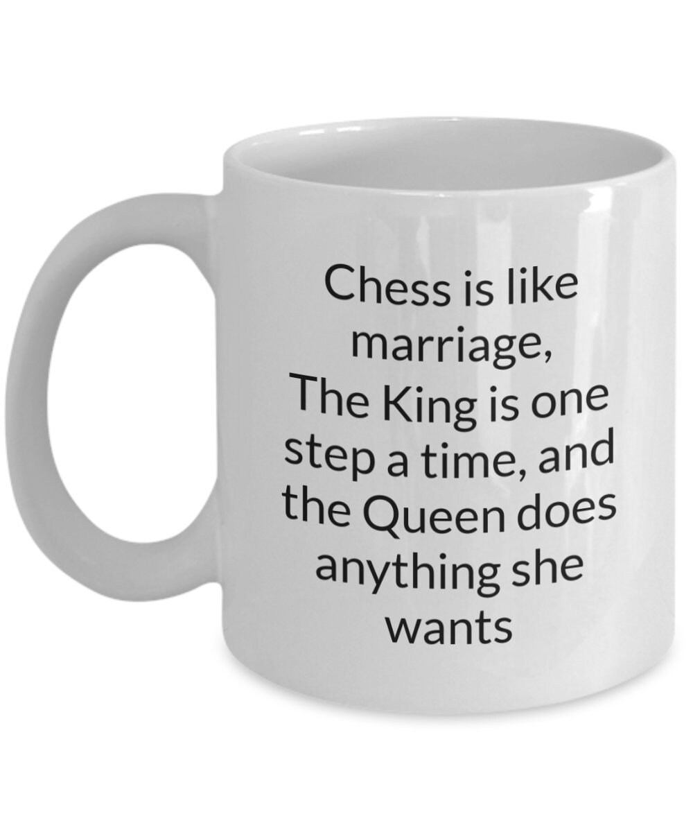 Coffee Mug for Chess Player, Chess Themed Coffee Cup, Chess Team, His ...