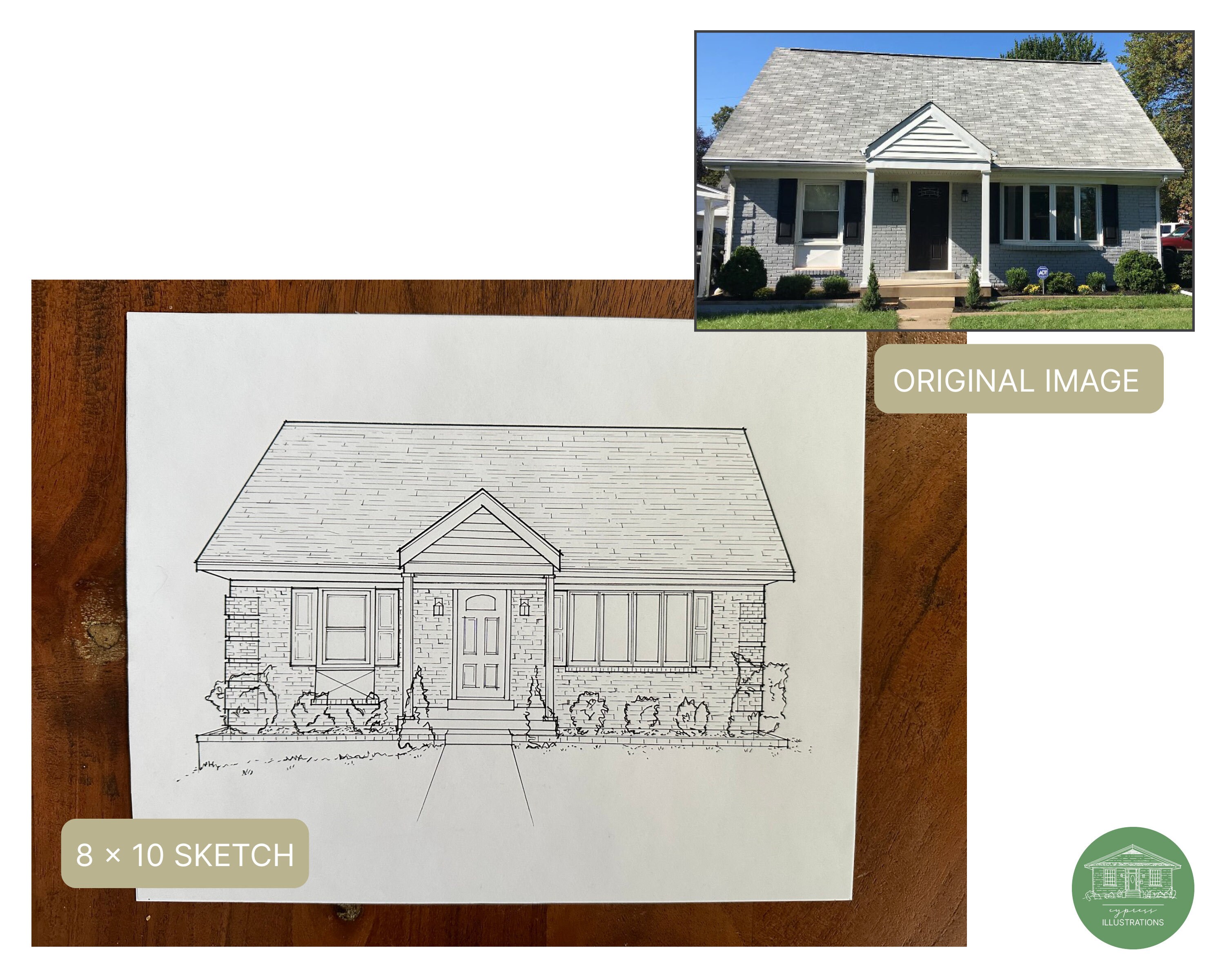 Custom House Sketch Drawing From Photo Housewarming Gift - Etsy