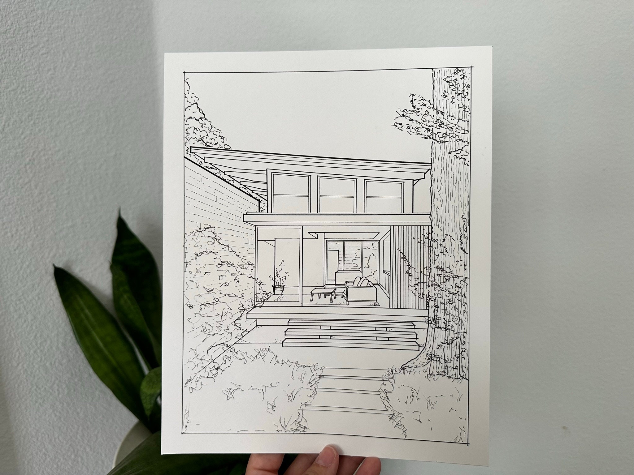 Custom House Sketch Drawing From Photo Housewarming Gift - Etsy