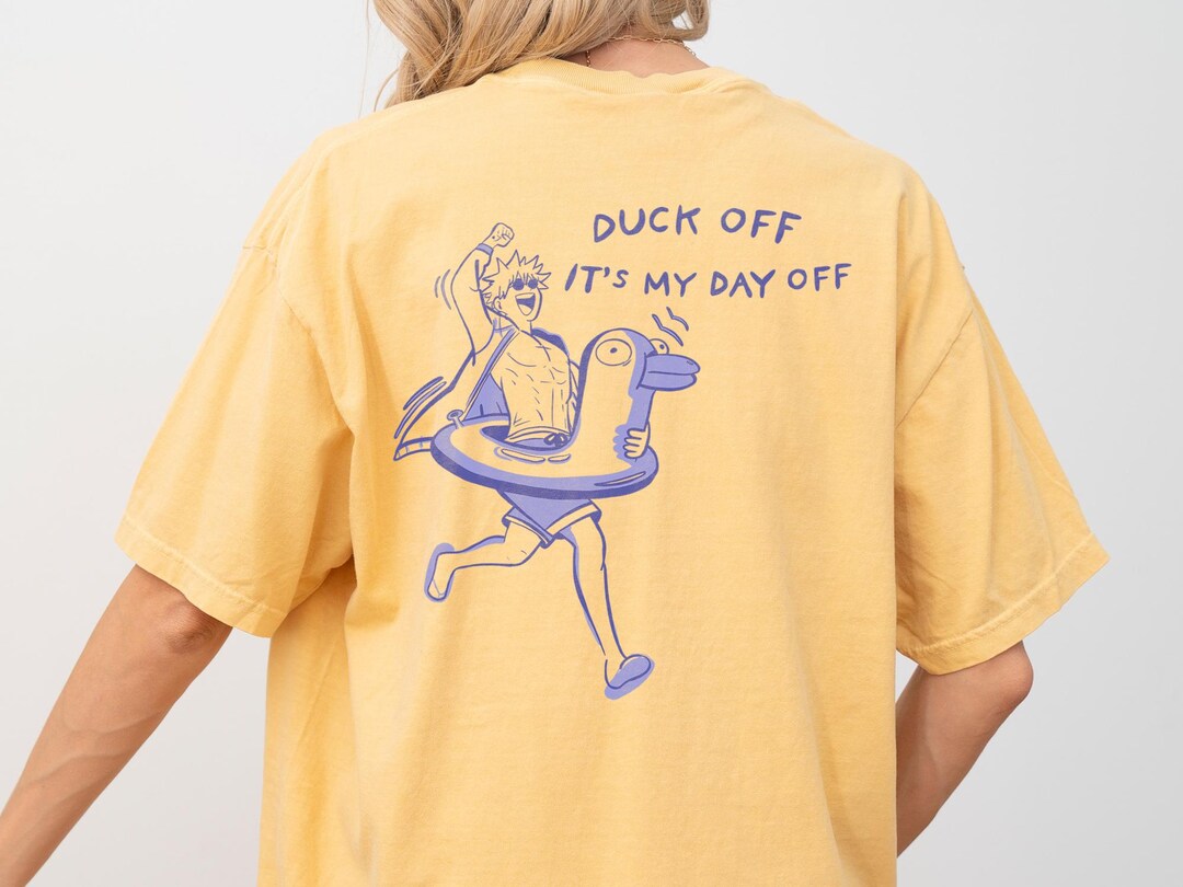 Gojo Satoru Shirt, Purple Duck Edition, Anime Gift, JJK, Gojo Shirt ...