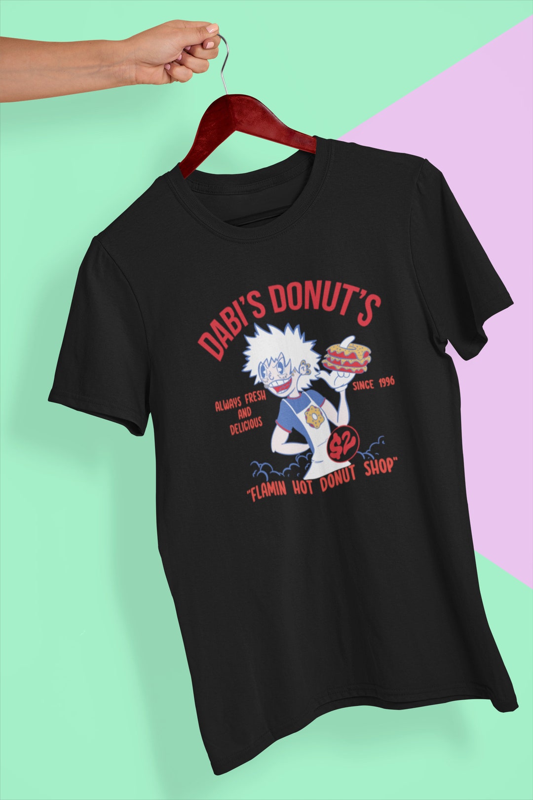 Dabi's Donuts, Anime Shirt, Anime Clothing, Anime Gift, Custom Graphic ...