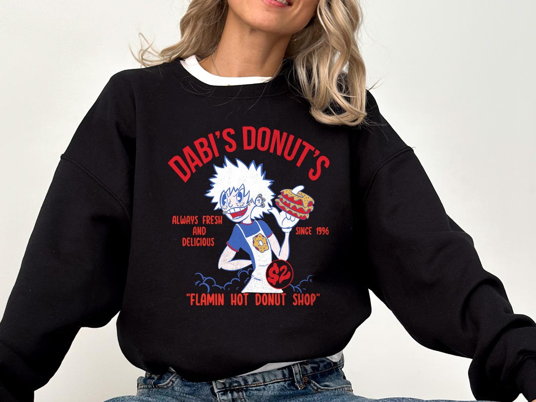 Dabi Donuts Retro Anime Sweatshirt, Anime Gifts, Vintage Anime Sweater ...
