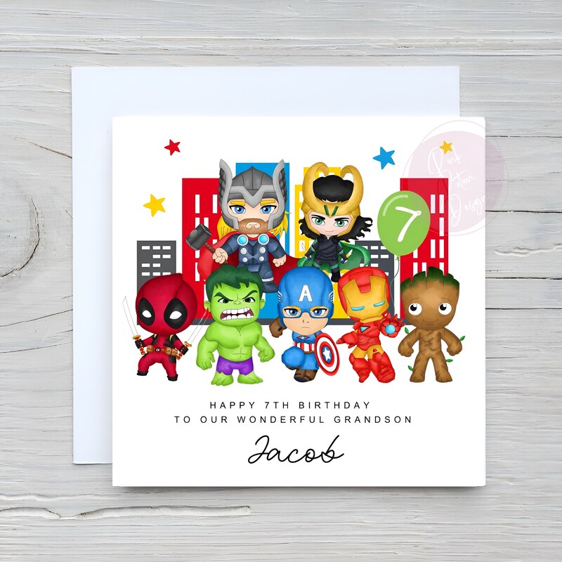 Superhero Cards - Etsy