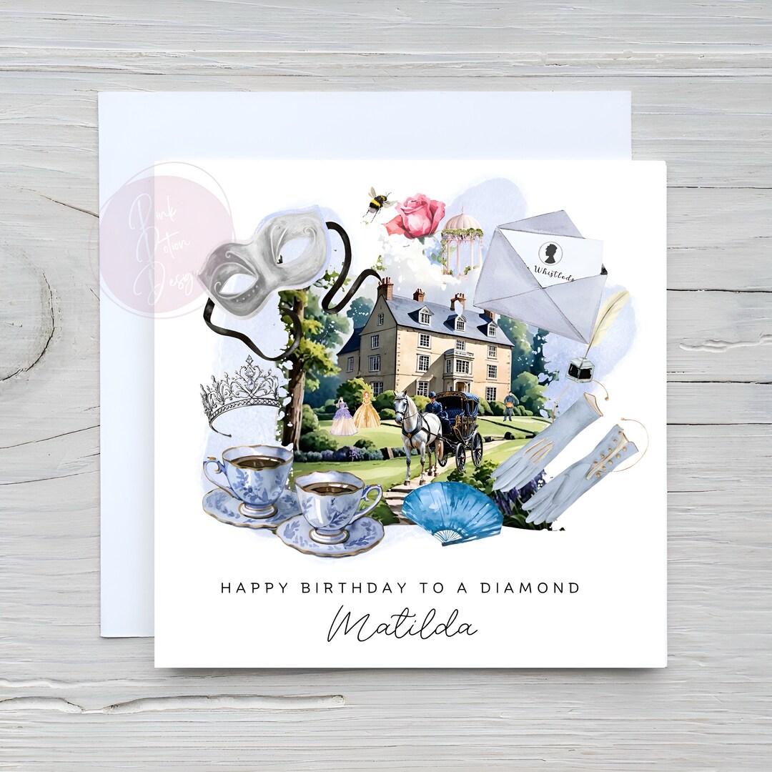 Personalised Bridgerton Card With Envelope, Bridgerton Card for Sister ...