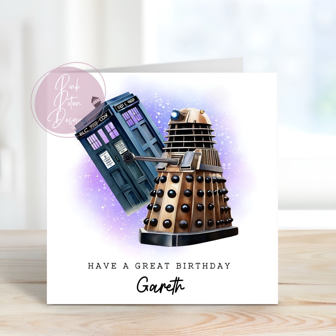 Dr Who Inspired Birthday Card, Card for Him/ Her, Birthday Card ...