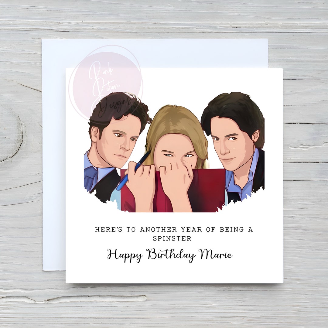 Heres to Another Year of Being A Spinster, Bridget Card, Funny Birthday ...