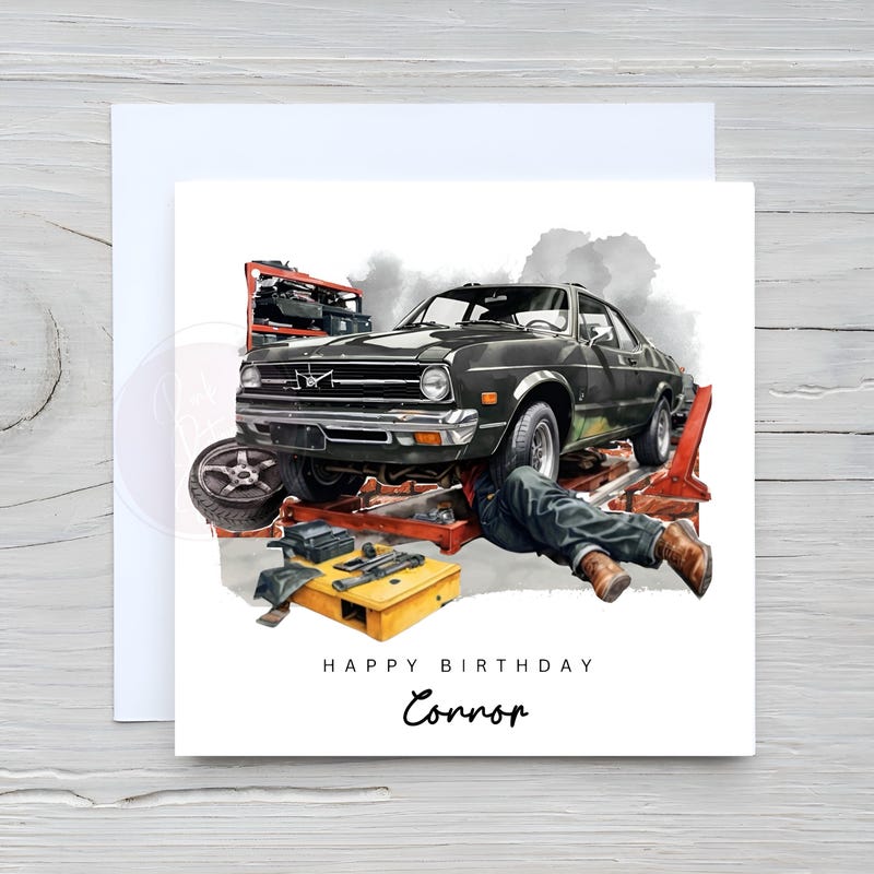Mechanic Birthday Card - Etsy