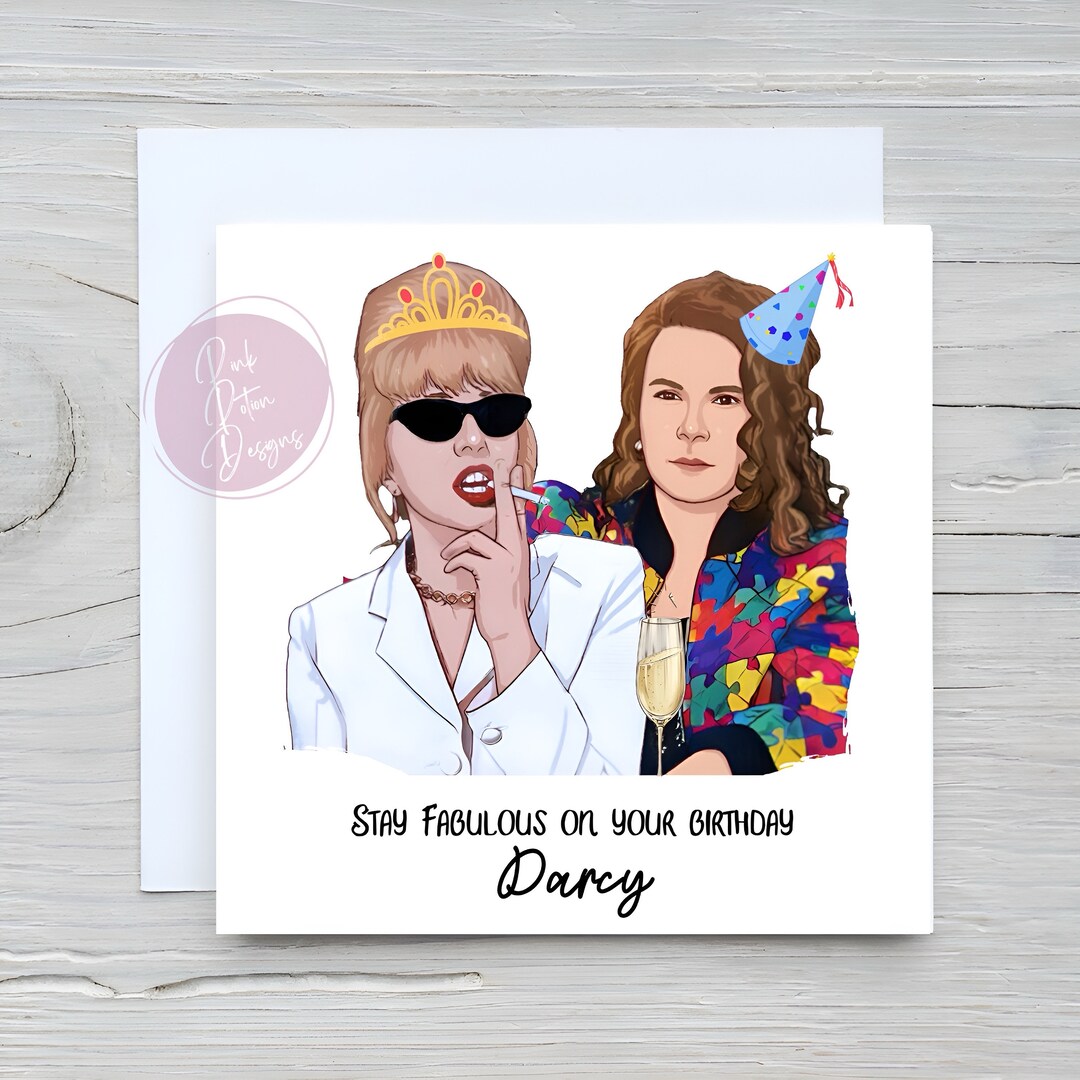 Personalised Absolutely Fabulous Inspired Birthday Card for Friend ...