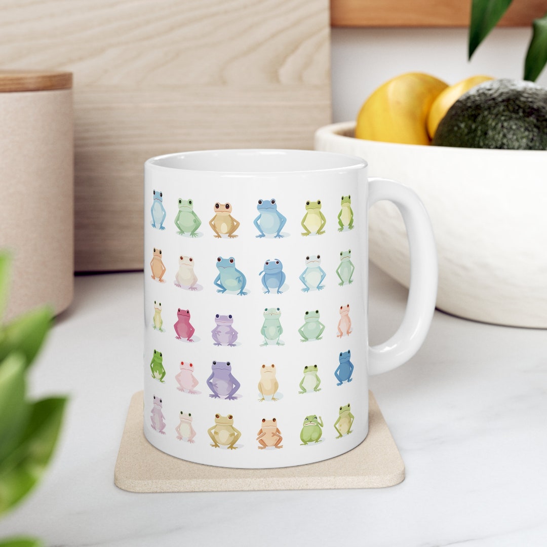 Froggy Friends: Smiles and Sips Coffee Mug Amphibian Mug - Etsy