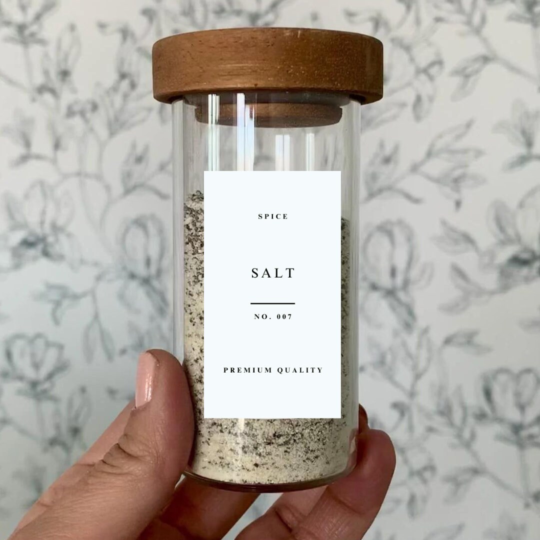40 Modern Spice Labels, Printable Spice Jar Labels, Minimal Spice ...