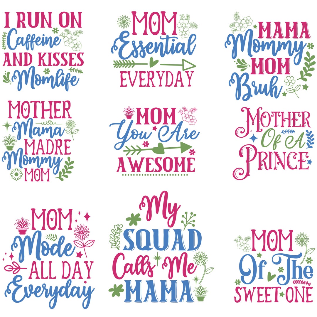 Mothers Day SVG Bundle, Mom Life Svg, Mother's Day, Mama Svg, Mommy and ...