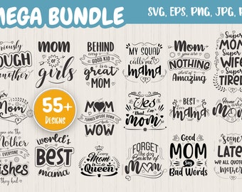 Mothers Day SVG Bundle, Mom Life Svg, Mother's Day, Mama Svg, Mommy and ...