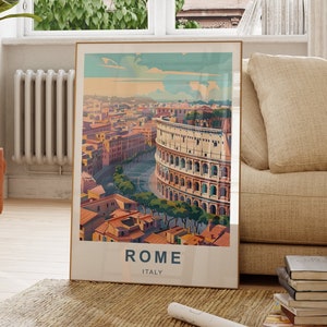 Rome Travel Poster | Rome Colosseum | Rome Print/poster | Rome Poster ...