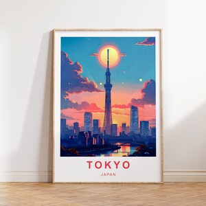 Tokyo Travel Poster Tokyo Print Japan Print Japanese Print Travel Print ...