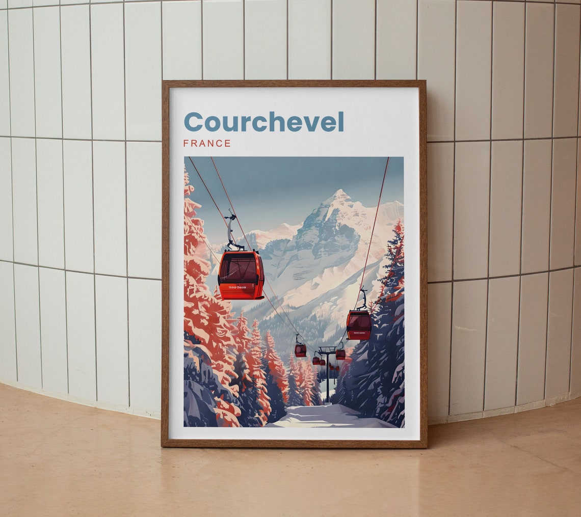 Courchevel Travel Poster | Courchevel Ski Resort France | Courchevel ...