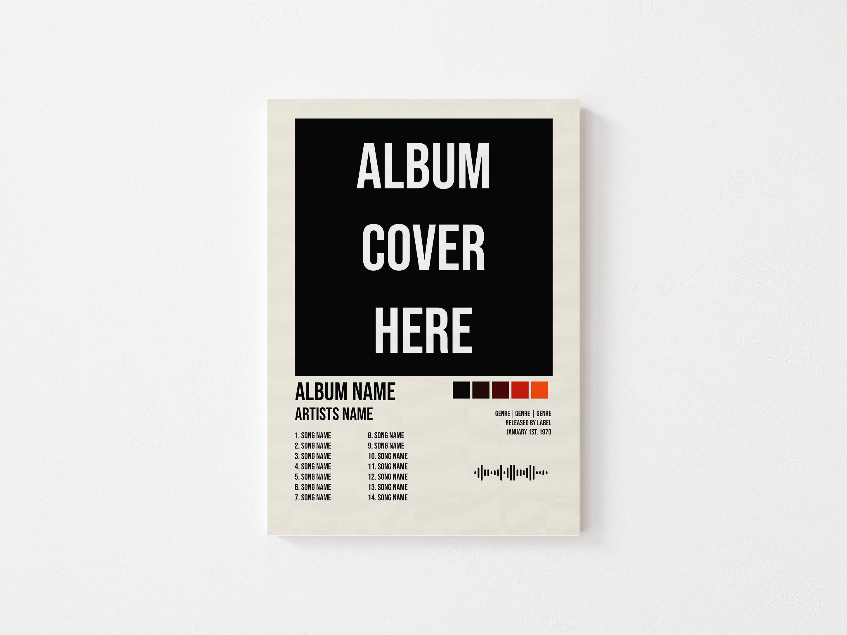 Custom Album Poster | Custom Album Print | Personalised Album Cover ...