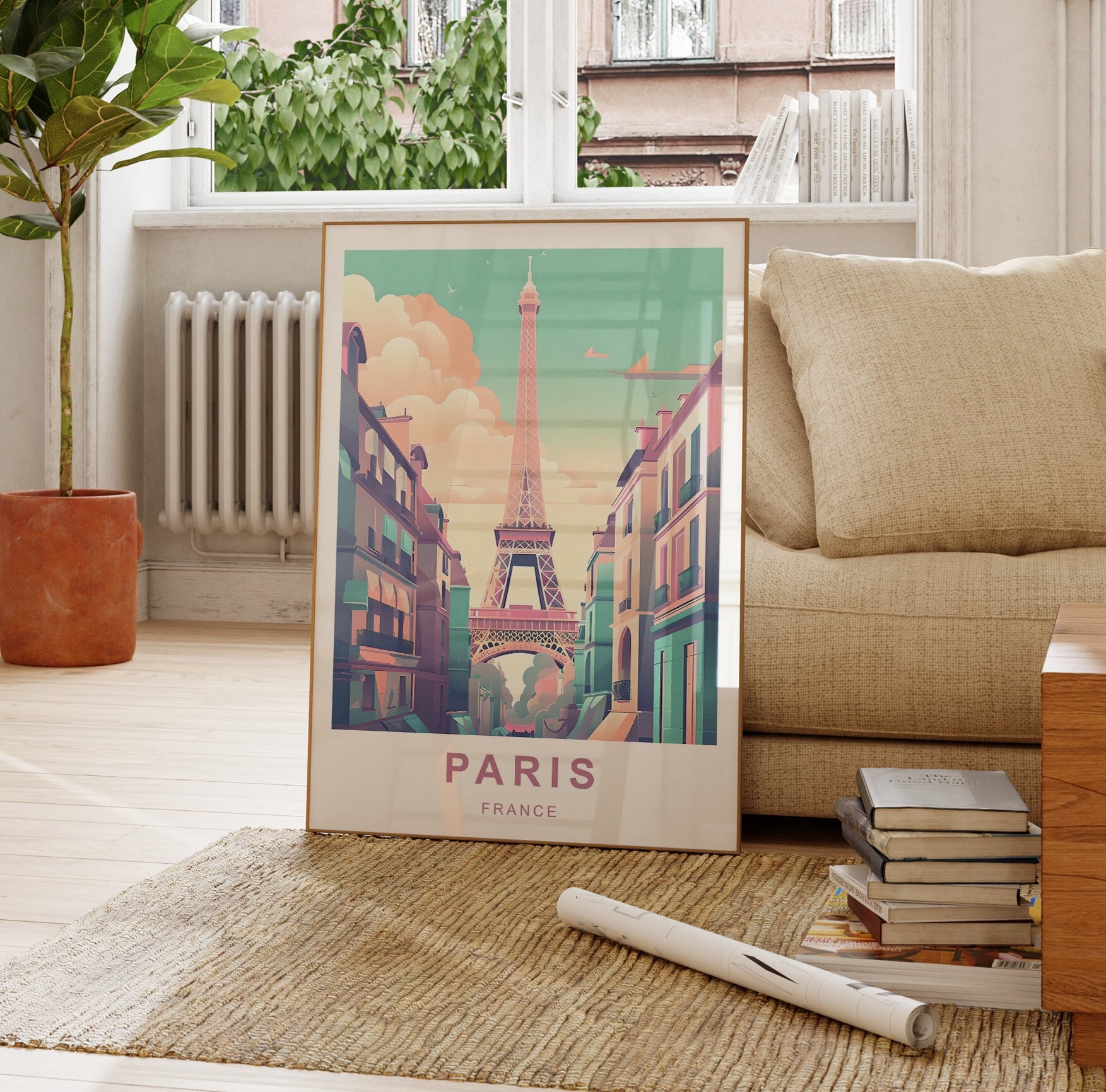 Paris Travel Poster Paris Print Eiffel Tower Travel Print Paris Poster ...