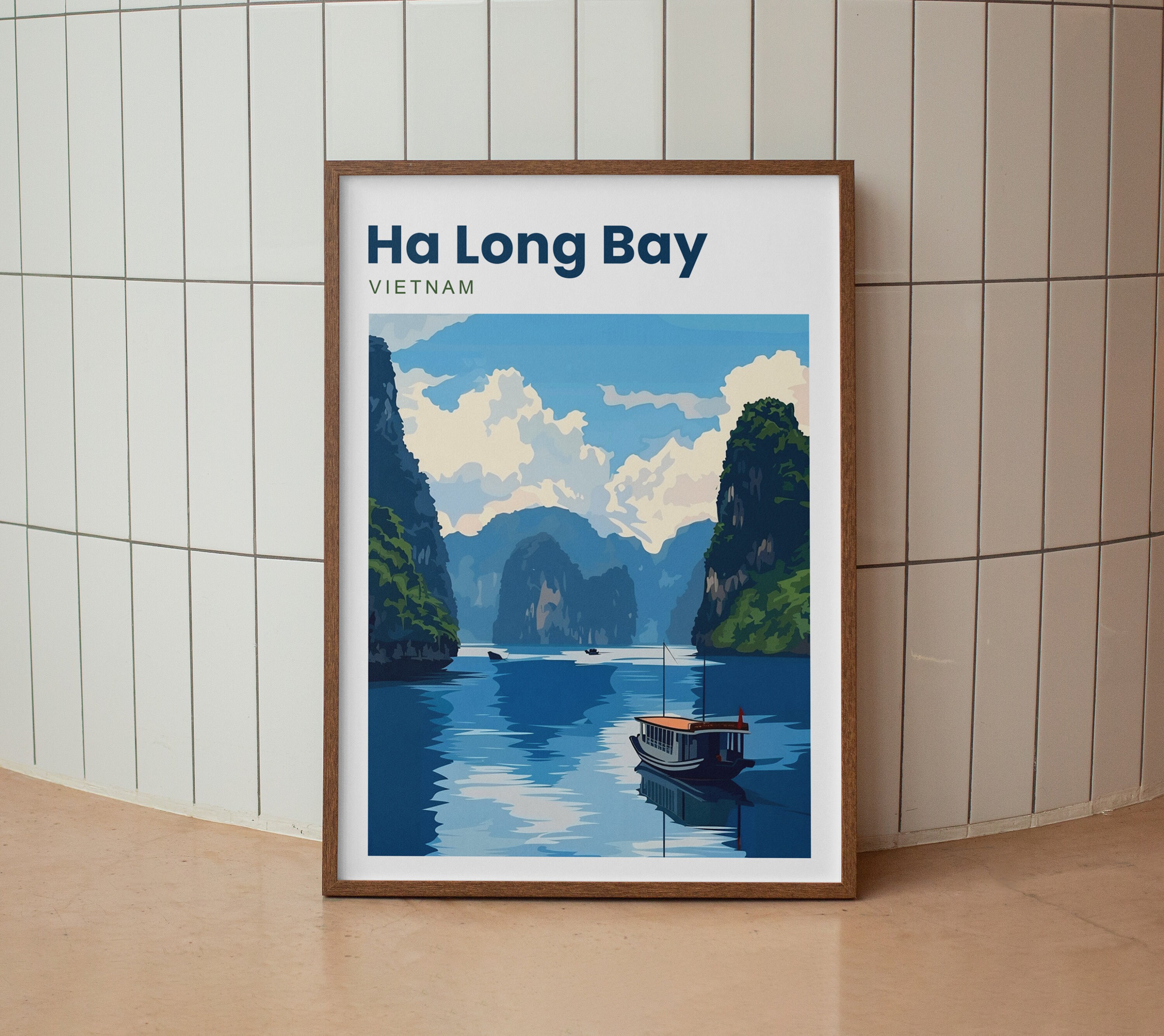 Ha Long Bay Travel Poster | Ha Long Bay Print | Ha Long Bay Poster ...
