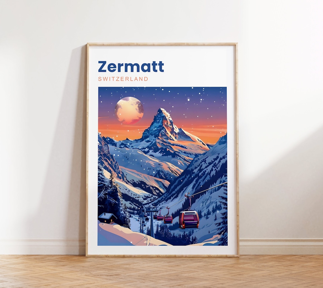 Zermatt Travel Print | Zermatt Switzerland | Zermatt | Zermatt Travel ...